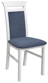 IDENTO NKRS  židle bílá (TX098)/Modone 9707 blue Barva zboží: bílá/modrá, Výška: 95, Šířka: 44