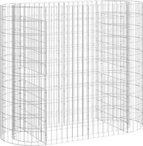 Gabionový vyvýšený záhon pozinkované železo 120 x 50 x 100 cm 152032