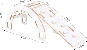Multifunkční dětská souprava 4v1 – houpačka, skluzavka a polštář růžová