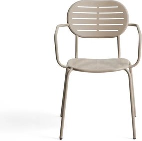 Taupe kovová zahradní židle Brai – Kave Home