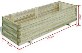 vidaXL Marketos Vyvýšený záhon 120 x 40 x 30 cm dřevo obdélníkový