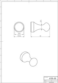 Novaservis - Háček Metalia 1 chrom, 6130,0