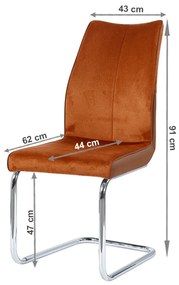 Jídelní židle, cihlová / cihlová, FARULA