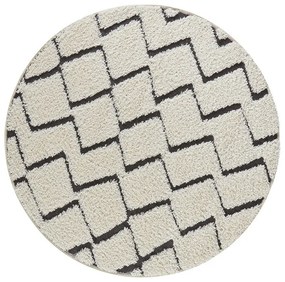 Kusový koberec Handira 103916 Cream/Black-160x160 (průměr) kruh