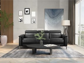 Černá pohovka z imitace kůže 222 cm Lund – Støraa
