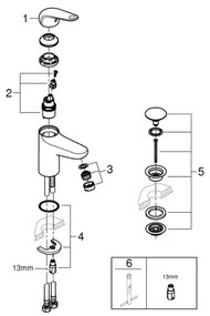 GROHE 24318001 - Umyvadlová baterie SWIFT 162 mm lesklý chrom