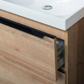 Mereo Mereo, Mailo, koupelnová skříňka 81 cm, černé madlo, Multidecor, CN591SBOPT2