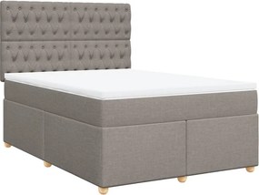 Box spring postel s matrací taupe 160x200 cm textil 3291342