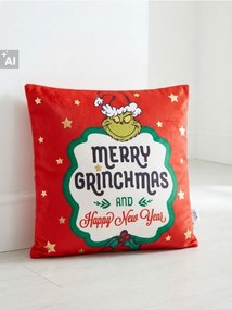 Sinsay - Povlak na polštář s vánočním motivem Grinch - červená