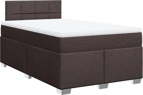 Box spring postel s matrací tmavě hnědá 120x190 cm textil 3285830