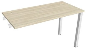 Stůl pracovní řetězící rovný 120 cm hl. 60 cm - Hobis Uni UE 1200 R Dekor stolové desky: akát, Barva nohou: bílá