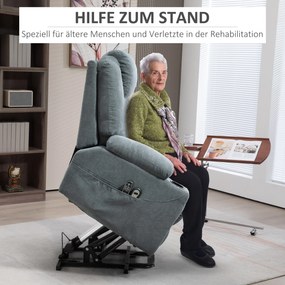 Masážní křeslo HOMCOM, elektrické, s 8 masážními body, s funkcí polohování, s funkcí vyhřívání, pěnové, 90x101x107cm, tmavě šedé | Aosom