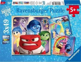 RAVENSBURGER Puzzle V hlavě 2: Emoce / 3x49 dílků / od 5 let