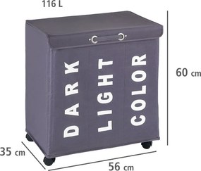 Kontejner na špinavé prádlo TRIVO GREY - až 116 l, WENKO