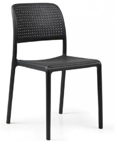 Plastová jídelní židle Stima BORA – bez područek, nosnost 200 kg Antracite
