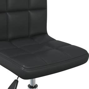 Otočná jídelní židle černá umělá kůže 3087562