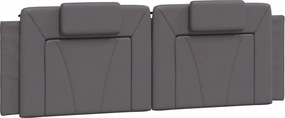 Postel Viana s matrací šedá 160 x 200 cm umělá kůže 3208806