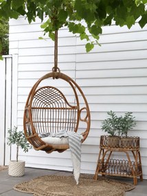 Ratanový antik stolek s dekorační obrubou Braide - 52*26*60cm