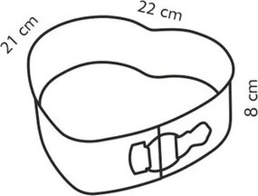 TESCOMA Forma srdcová rozkládací DELÍCIA 22 x 21 cm