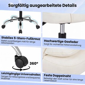 Costway Ergonomická manažerská židle s kolečky, nastavitelnou výškou sedáku