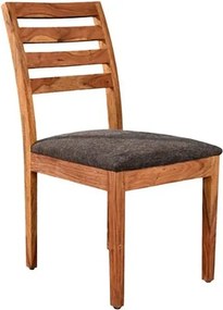 Designová židle Timber Sheesham / šedo-hnědá