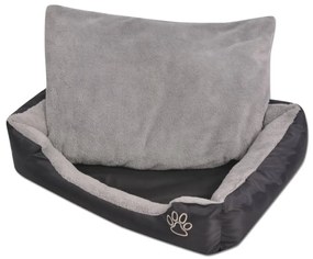 Pelíšek pro psy s polstrovaným polštářem velikost XXL černý