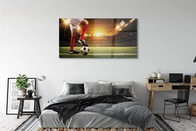akrylový obraz Fotbalovém stadionu nohy 140x70 cm