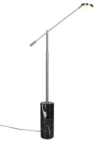 Černá/ve stříbrné barvě LED stojací lampa (výška 145 cm) Fiore – Trio Select