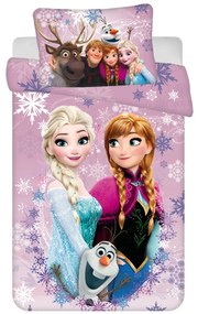 Jerry Fabrics Bavlněné povlečení 100x135 Frozen Ice Age fialový povlak na polštář 40x60 24. srpna