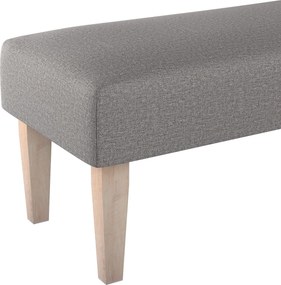Dlouhá lavička 100x40cm barva šedá látka pletený vzor