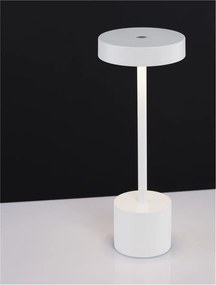 NV 9002863 Venkovní stolní lampa FUMO bílý hliník a akryl LED 2W 3000K 220-240V 163st. IP54 vypínač na těle / USB kabel - NOVA LUCE