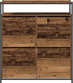 Skříň na obuv 100 x 34 x 112 cm Kompozitní dřevo Staré dřevo 3365547