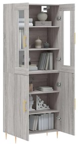 Skříň highboard šedá sonoma 69,5 x 34 x 180 cm kompozitní dřevo - Default Title