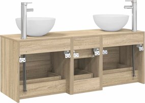 Sada koupelnových skříněk 3 ks Dub sonoma 49,5 x 41 x 64,5 cm 3405813