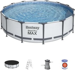Výrobce: Bestway Bazén Bestway Steel Pro MAX, 56950, filtr, pumpa, žebřík, prostěradlo, 4,27x1,07 m 8050162