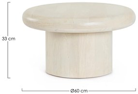 BIZZOTTO Konferenční stolek LOPEZ světlý ø60 cm 0747037