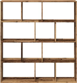Knihovna old wood 132 x 29 x 141,5 cm kompozitní dřevo 3310314