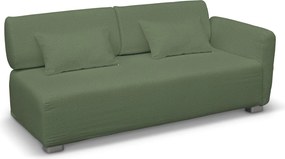 Potah na pohovku Mysinge - 2.místná, jedno boční opěradlo barva zelená látka pletený vzor