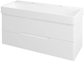 Sapho MEDIENA umyvadlová skříňka 117x50,5x48,5cm, bílá mat/bílá mat, MD120
