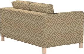 Potah na pohovku IKEA  Karlanda 2-místná, krátký barva béžová látka pletený vzor, vzorované
