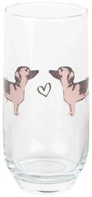 Skleněnička na vodu s jezevčíky Dachshund Love – 380 ml