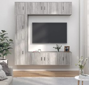 vidaXL 7dílný set TV skříněk kompozitní dřevo [3188648] Barva: šedá sonoma