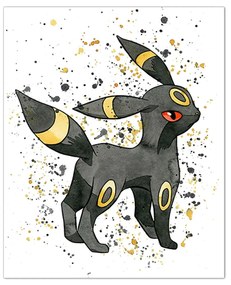 Obraz s motivem Pokémon - 4 rozměry Rozměr: 13x18 cm, Varianta: Umbreon