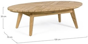 BIZZOTTO oválný konferenční stolek COACHELLA 120x70 cm