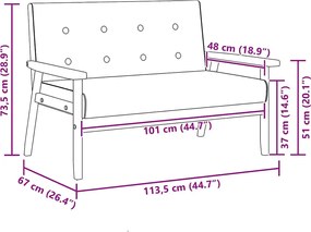 vidaXL Marketos Sedací souprava 2 ks černá umělá kůže