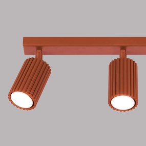Sollux Lighting Stropní svítidlo KARBON 3L červený okr