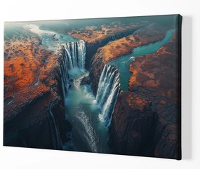 Obraz na plátně - Vodopády Dotek Afriky FeelHappy.cz Velikost obrazu: 150 x 100 cm