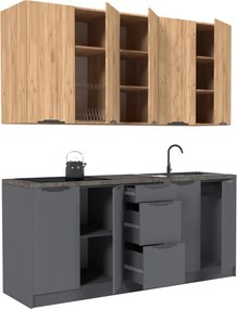 Sada 2.0 vrch Dub Kraft, spodek Antracit / Grafit Leo