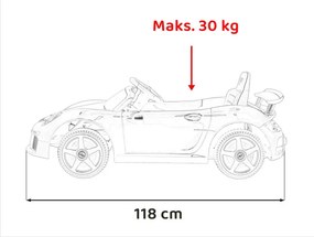 Elektrické autíčko RUF CTR3 černé