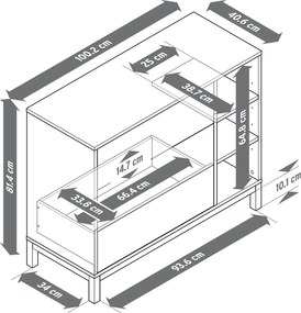 Tchibo - Komoda - barva: bílá